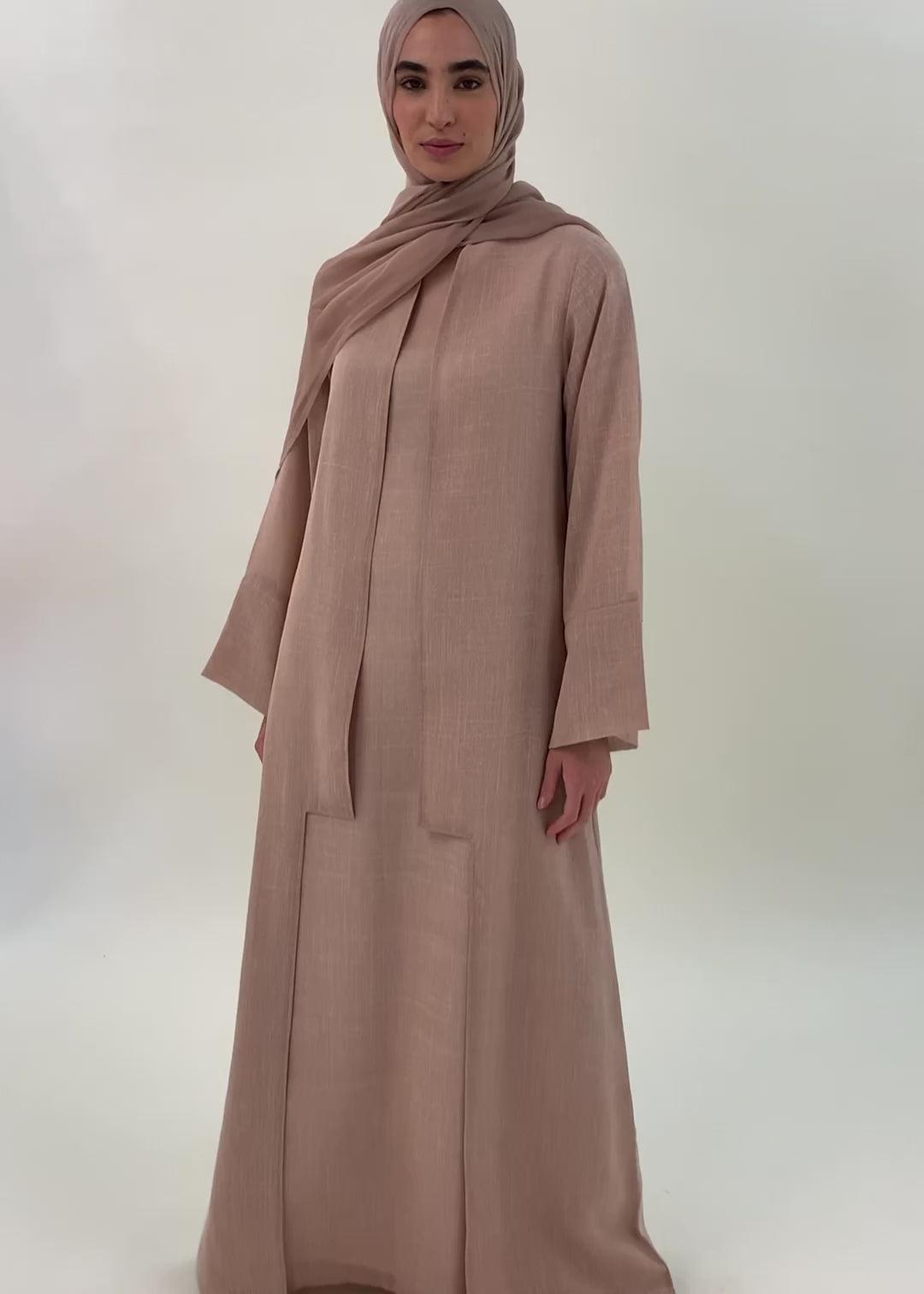 Open Abaya Natural | Modest Open Abaya | Aab Modest Wear – Aab Europe